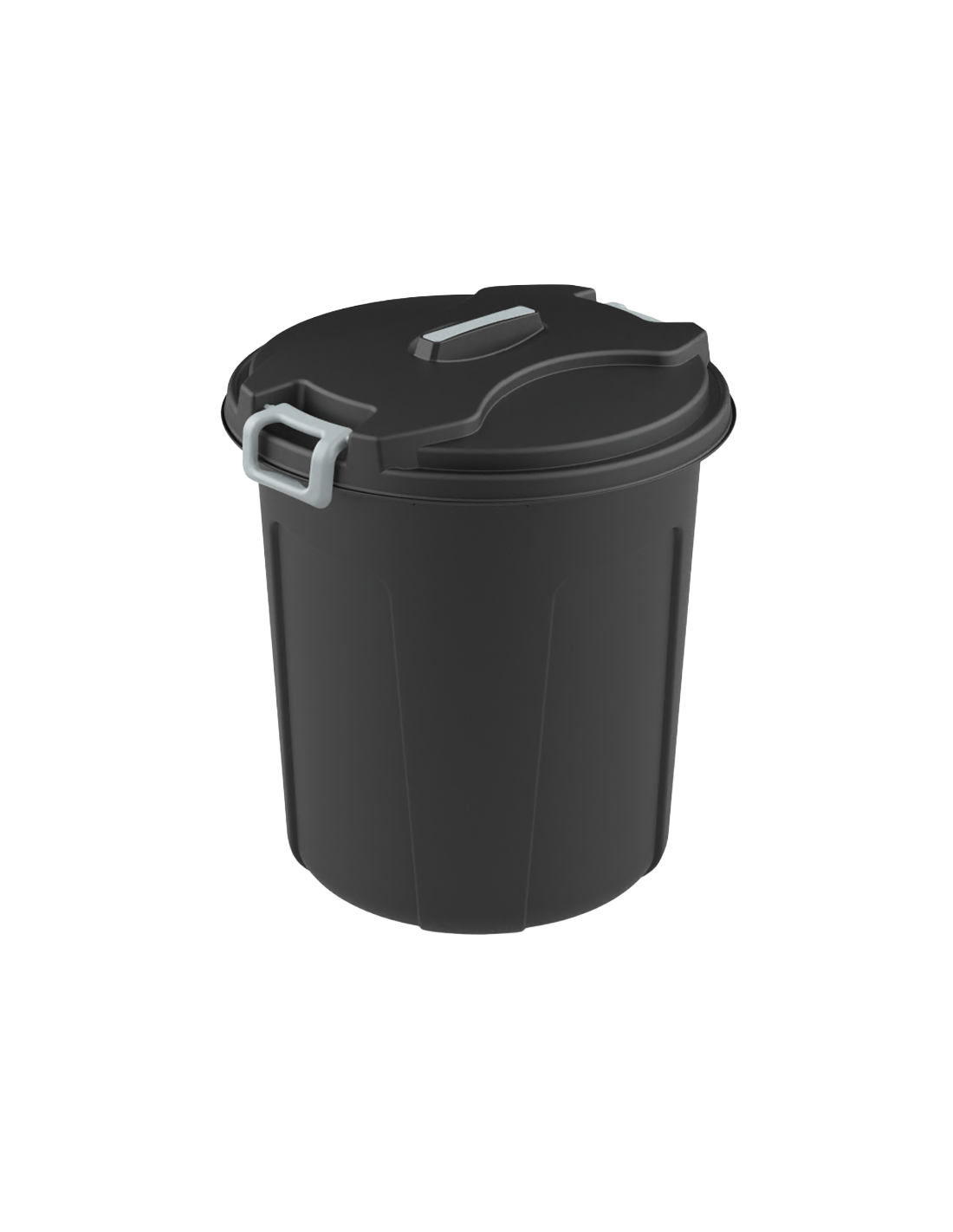 UTP379 LOCK LID WASTE BIN 70 LT BLACK